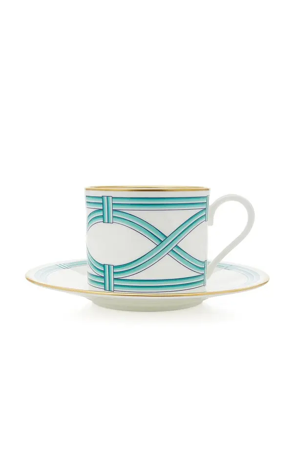 Tiffany & Co. Exclusive Set-of-two Link Teacups - Blue