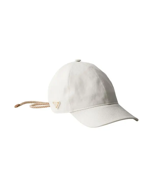 Prada Satin Baseball Cap - White