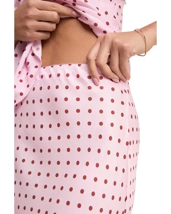 NOBODY'S CHILD Alana Dot Print Midi Skirt