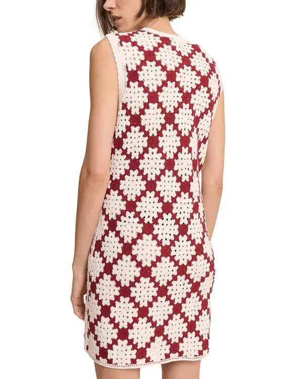 NOBODY'S CHILD Crochet Button Through Mini Dress