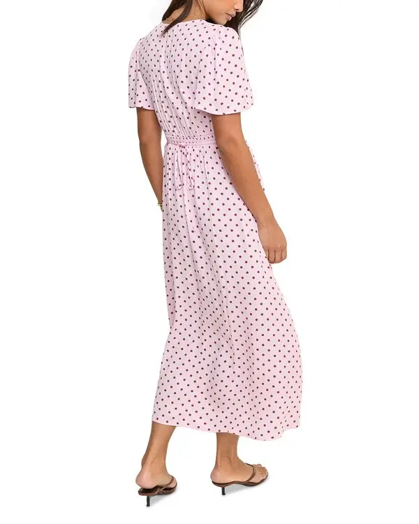 NOBODY'S CHILD Atlas Polka Dot Midi Dress