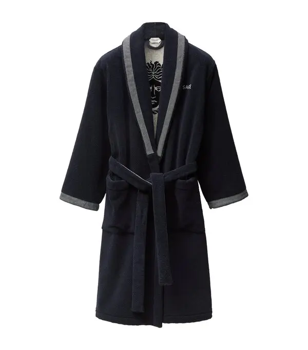 Versace Cotton Medusa Robe - Blue