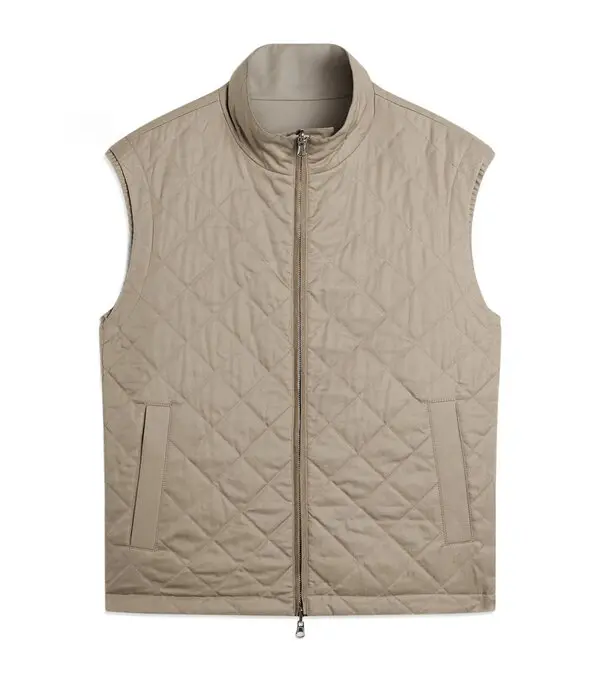 Dunhill Cashmere And Mulberry Silk Quilted Gilet