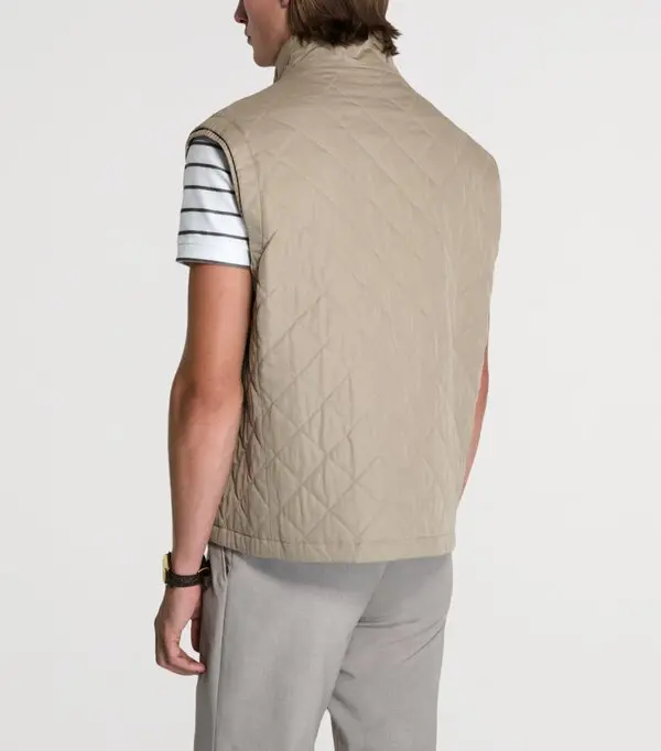 Dunhill Cashmere And Mulberry Silk Quilted Gilet