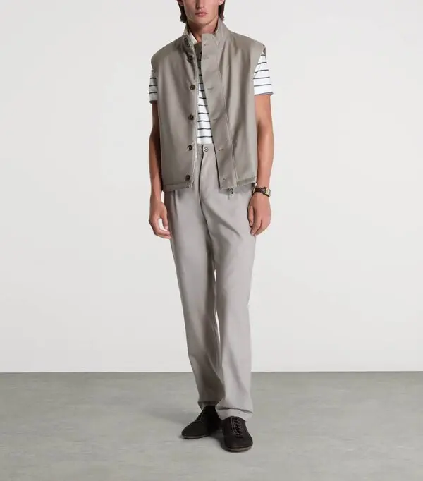 Dunhill Cashmere And Mulberry Silk Quilted Gilet
