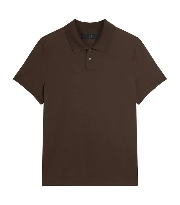 Dunhill Cotton-silk Polo Shirt - Brown