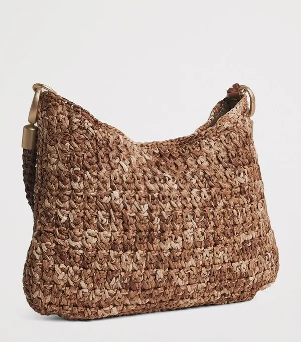 Eleventy Raffia Woven Shoulder Bag