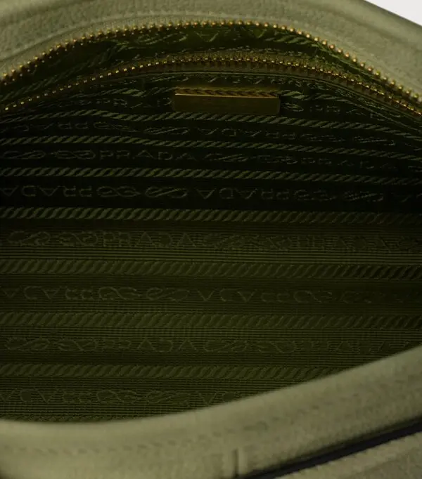 Prada Medium Nubuck Bonnie Shoulder Bag - Green