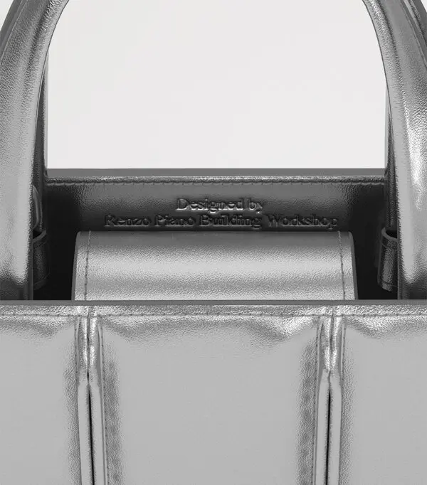 Max Mara Metallic Leather Whitney Bag - Silver