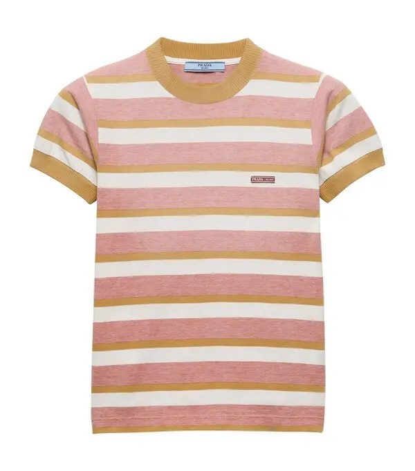 Prada Cotton Bayadere Stripe T-shirt