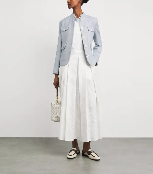 Eleventy Bouclé Tweed Jacket With Sequins