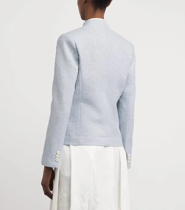 Eleventy Bouclé Tweed Jacket With Sequins
