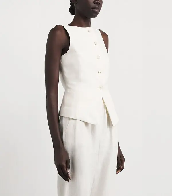 Eleventy Linen-blend Waistcoat