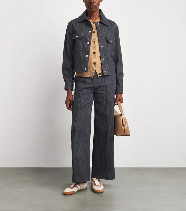 Eleventy Chambray Trucker Jacket
