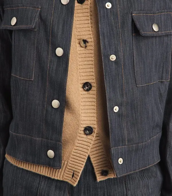 Eleventy Chambray Trucker Jacket
