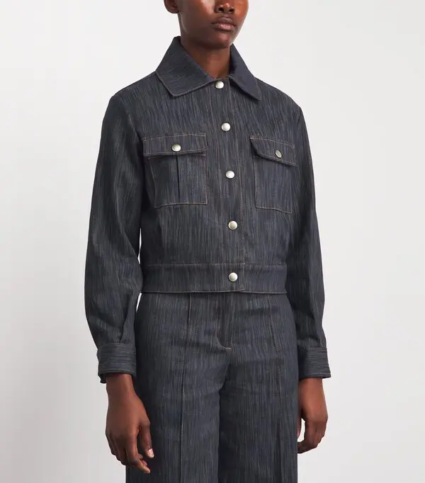 Eleventy Chambray Trucker Jacket