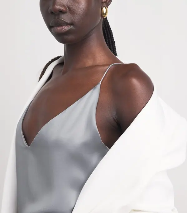 Eleventy Silk V-neck Cami Top