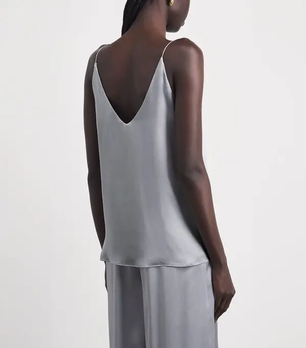 Eleventy Silk V-neck Cami Top