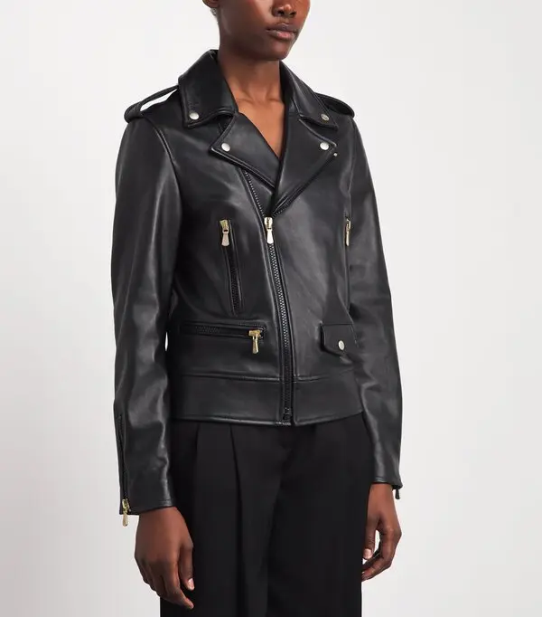 Eleventy Biker Leather Jacket