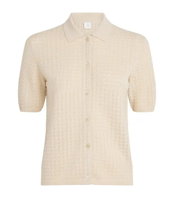 Eleventy Short-sleeve Wool Polo Shirt