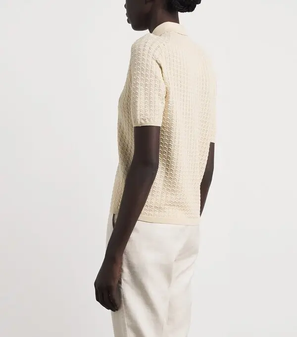 Eleventy Short-sleeve Wool Polo Shirt