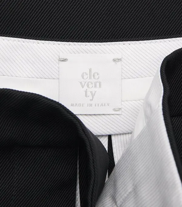 Eleventy Pleated Straight Leg Trousers