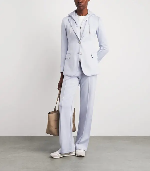 Eleventy Cotton-blend Hooded Blazer
