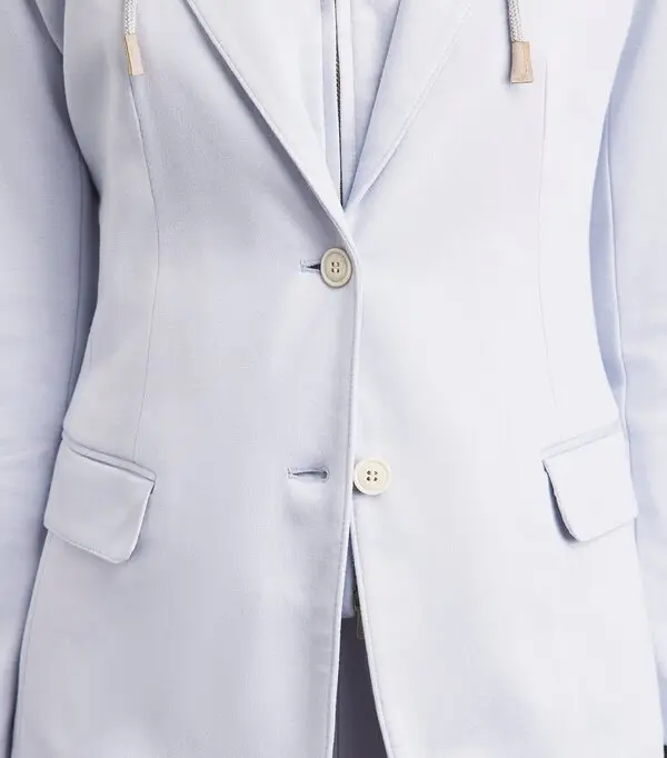Eleventy Cotton-blend Hooded Blazer