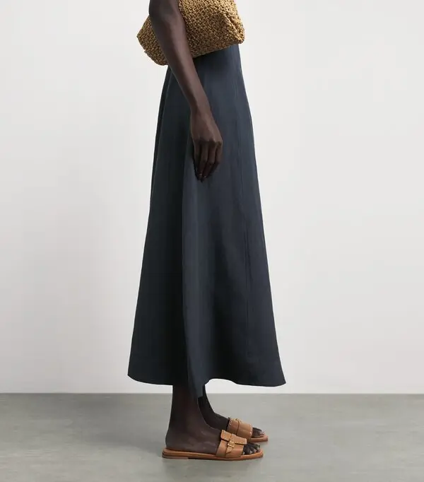 Eleventy Linen Maxi Dress - Blue