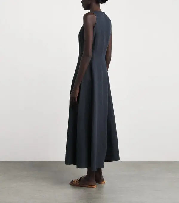 Eleventy Linen Maxi Dress - Blue