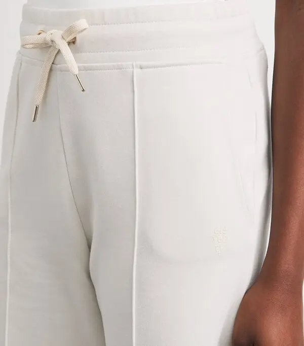 Eleventy Cotton-blend Sweatpants With Piping Detail