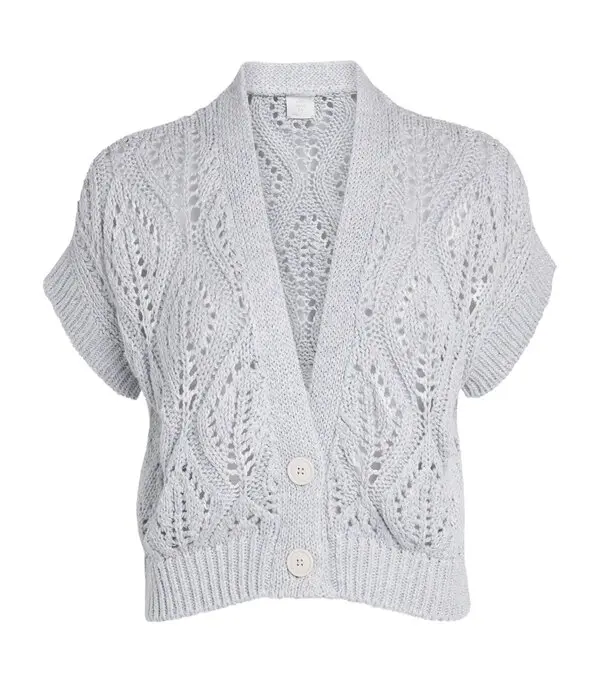 Eleventy Openwork Knit Cardigan