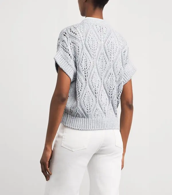Eleventy Openwork Knit Cardigan