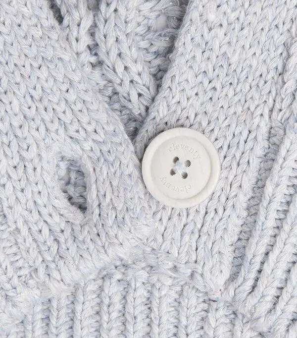 Eleventy Openwork Knit Cardigan