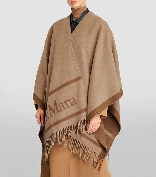 Max Mara Wool Jacquard Hilde Cape