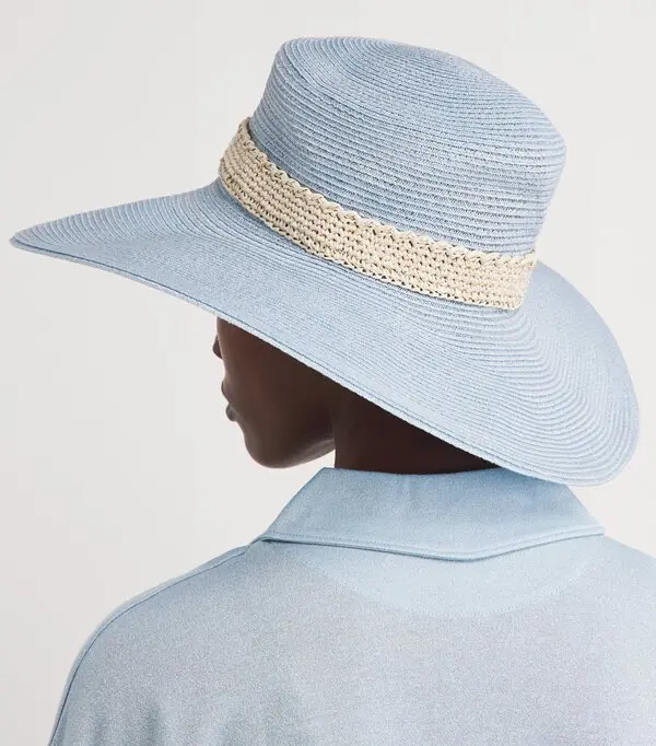 Eleventy Hemp Sun Hat With Sequined Band