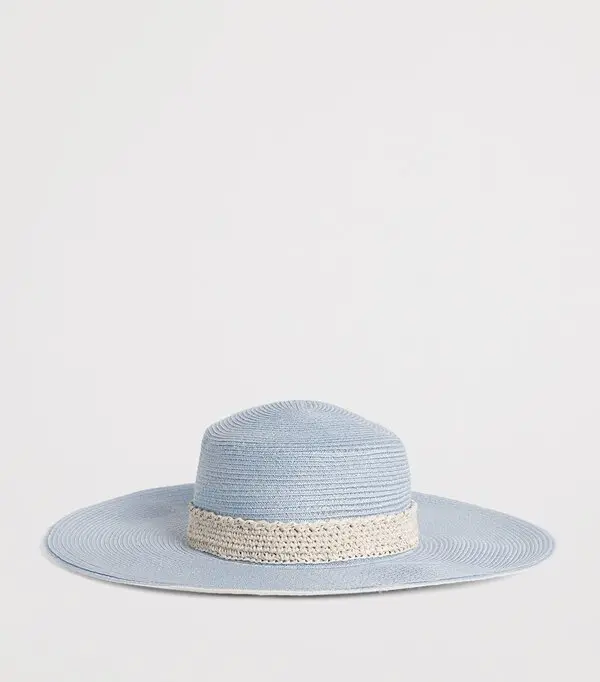 Eleventy Hemp Sun Hat With Sequined Band