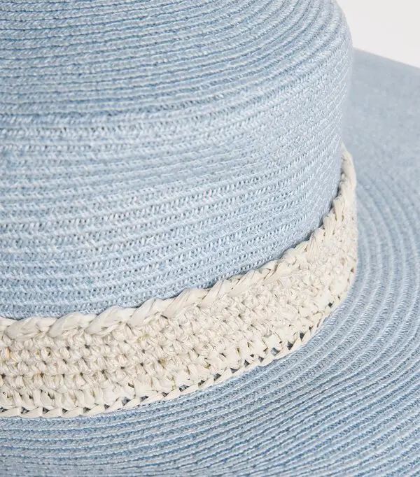 Eleventy Hemp Sun Hat With Sequined Band