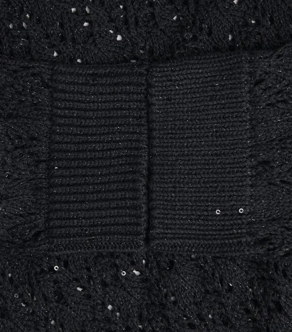 Eleventy Cotton-blend Open-work Knit Sweater