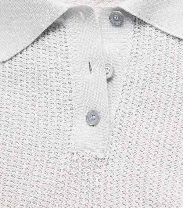 Eleventy Cotton Knitted Sleeveless Polo Shirt