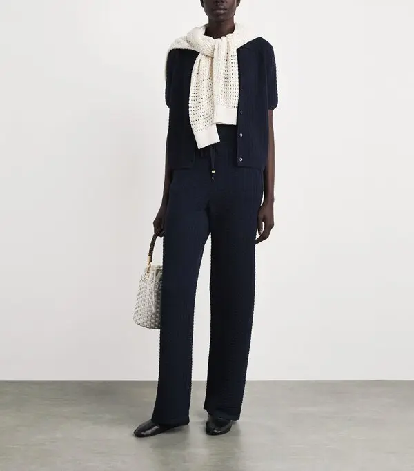 Eleventy Wool Knitted Trousers - Blue