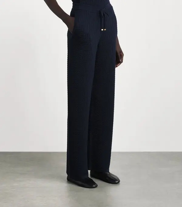 Eleventy Wool Knitted Trousers - Blue
