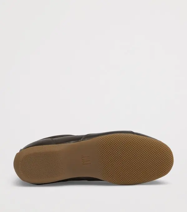 Dunhill Leather Davies Automotive Lace-up Sneakers - Brown