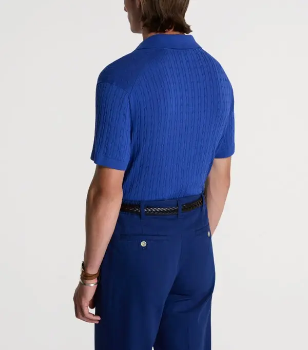Dunhill Cotton-mulberry Silk Polo Shirt