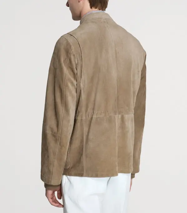 Dunhill Leather Three-pocket Jacket