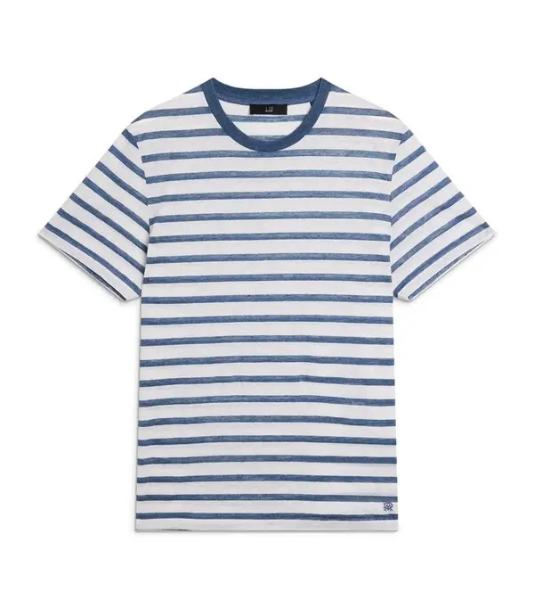 Dunhill Linen-cotton Stripe T-shirt