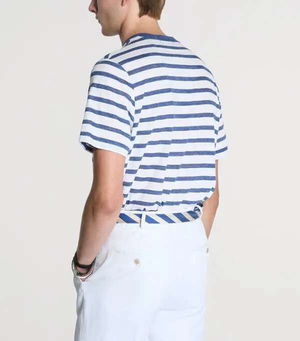 Dunhill Linen-cotton Stripe T-shirt