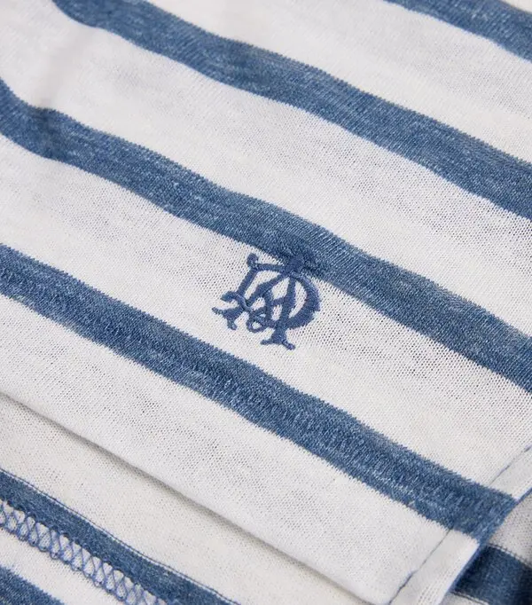 Dunhill Linen-cotton Stripe T-shirt
