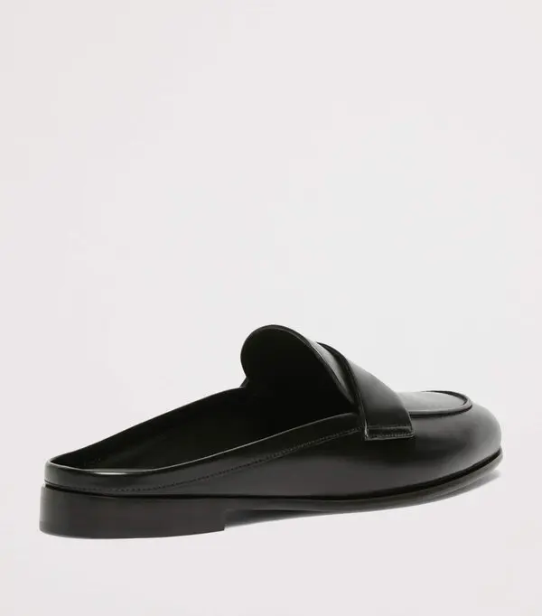 Max Mara Leather Logo Hardware Mules