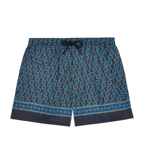 Dunhill Medallion Printed Swim Shorts - Navy